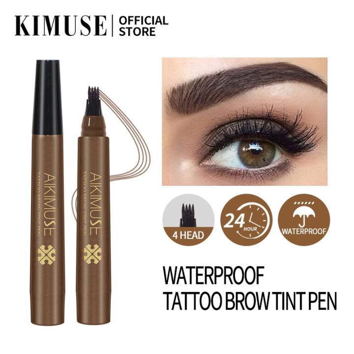 KIMUSE Brand Eyebrow Fork Tip Liquid Pencil 4 Head Eyebrow Waterproof ...