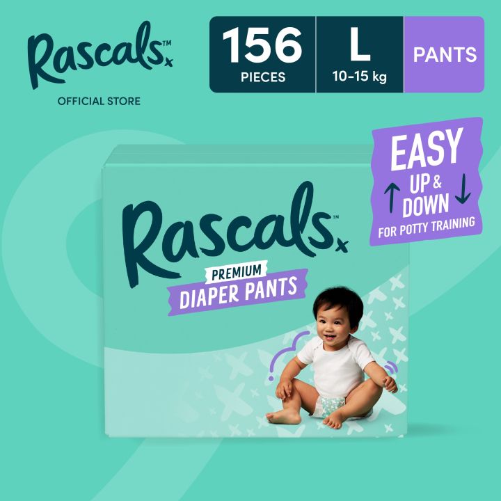 Rascals Pants Large Diaper Case - 52 PCS X 3 (156 PCS) | Lazada Singapore