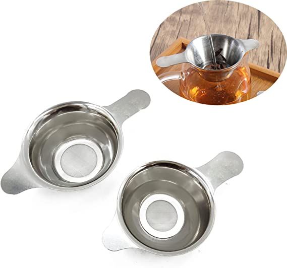 JIANG Stainless Steel Tea Filter Fine Mesh Tea Leaf Funnel Tea Strainer ...