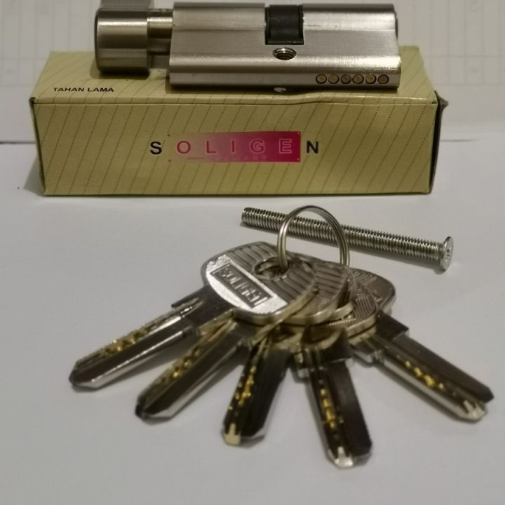silinder kunci pintu Kuningan soligen knob 60 mm cylinder pintu | Lazada Indonesia