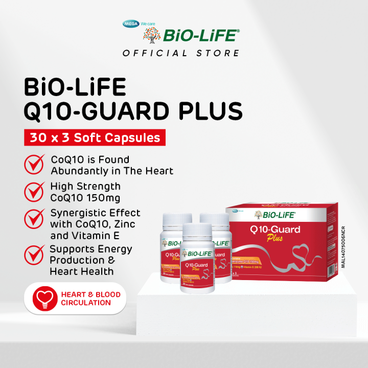 BiO-LiFE Q10-Guard Plus 3 x 30 capsules (EXPIRY DATE APRIL 2026) | Lazada