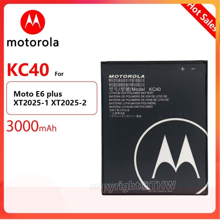 2022ใหม่ Original Motorola 3000MAh KC40สำหรับ Motorola Moto E6 Plus ...