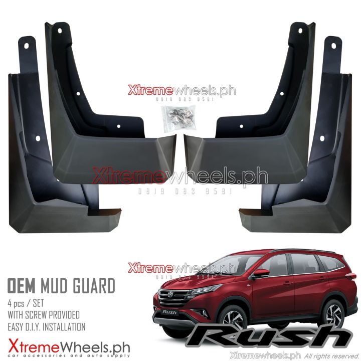 Toyota Rush 2018 to 2025 with screw OEM Mud Guard / Splash guards / Mud ...