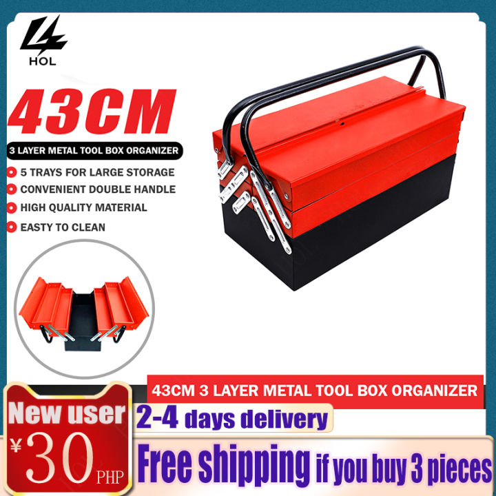3 layer durable stainless steel motorcycle tool box storage heavy duty ...