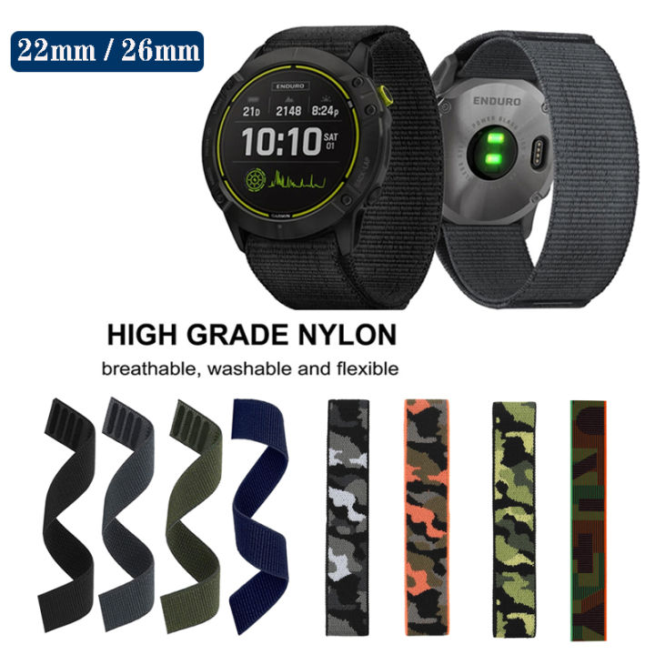 26mm/22mm Strap Nylon Loop Quick Fit Band for Garmin instinct 2 Fenix 7 ...