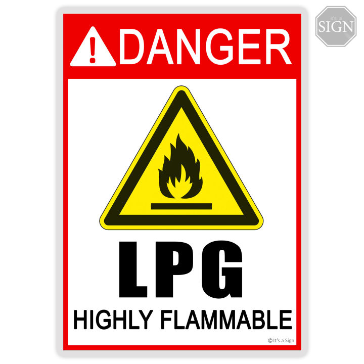 LPG Highly Flammable- Laminated Signage - A4 Size | Lazada PH
