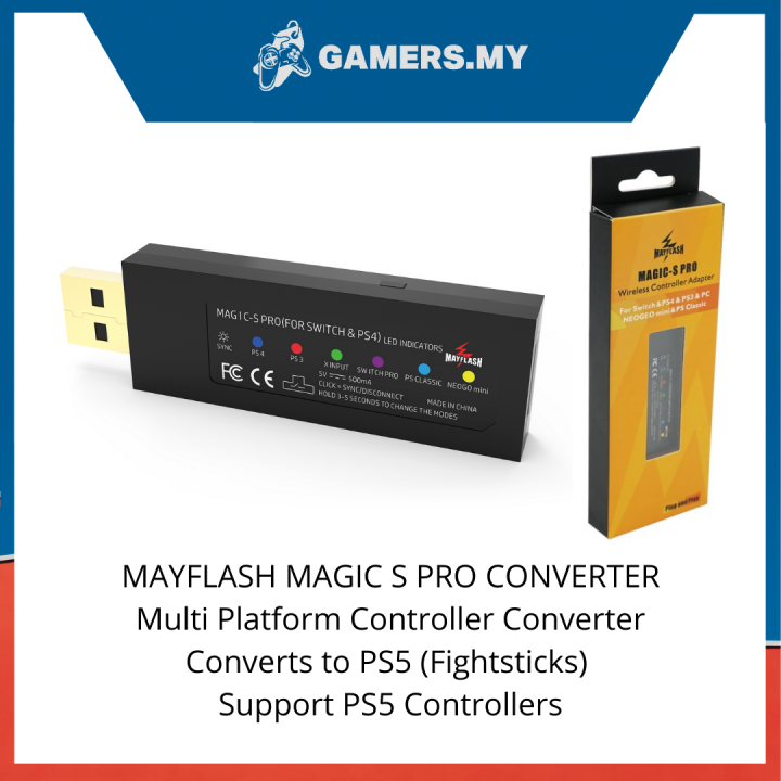 MAYFLASH Magic-S Pro Wireless Bluetooth Controller Adapter Converter ...