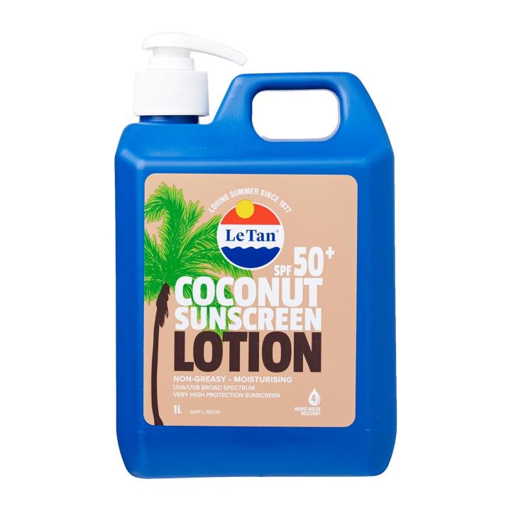 Le Tan Spf 50+ Coconut Sunscreen Lotion 1L | Lazada Singapore
