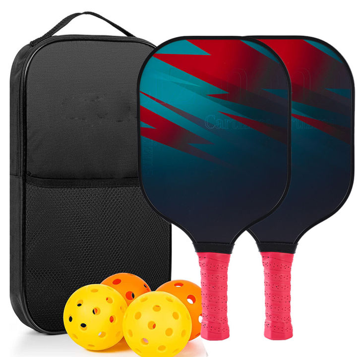 Pickleball Paddles Set, Fiberglass twill cloth frosted Surface Pickle ...