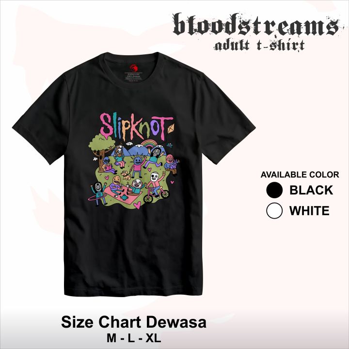 Baju Kaos Band Slipknot Cute Dewasa Katun Premium Kaos Laki-laki dan ...