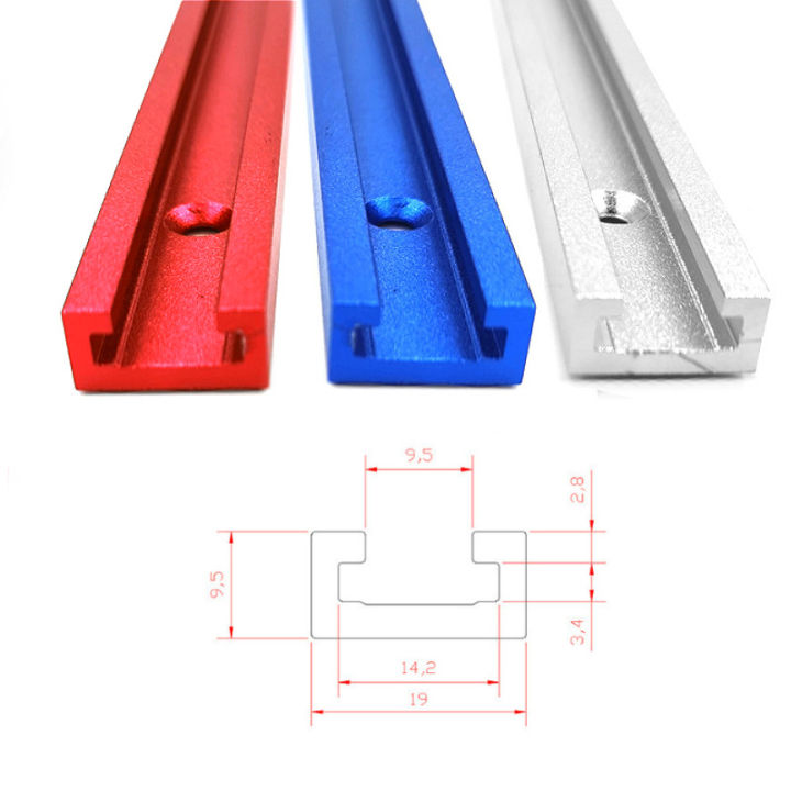 500mm Length T-track T-slot Miter Track Jig T Screw Fixture Slot 19x9 ...