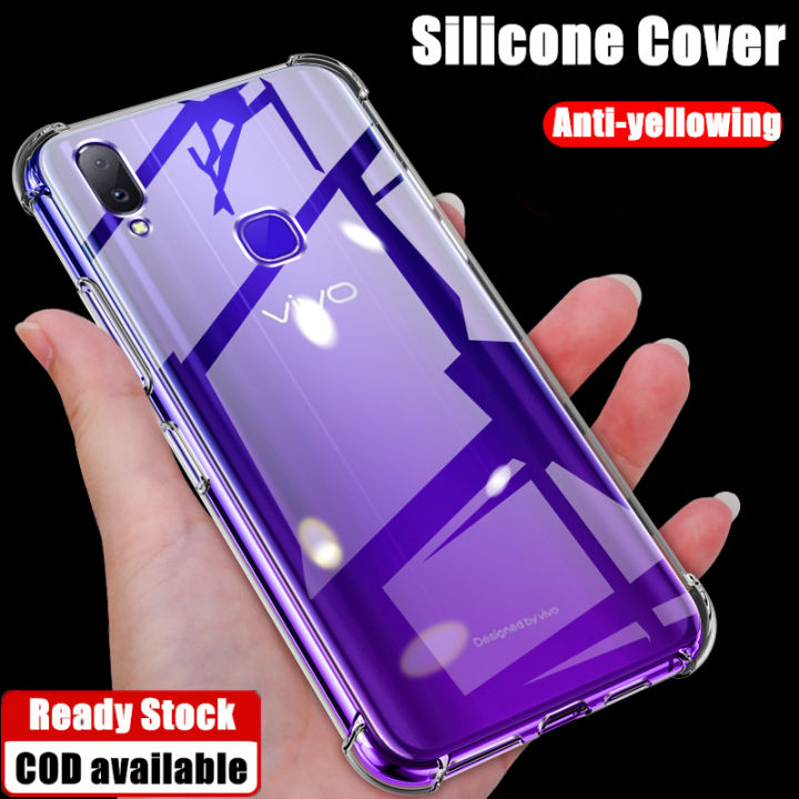 เคสใสกันกระแทกสำหรับ Vivo Y93 1814 1815กรอบหลังซิลิโคนยางยืดหยุ่นแบบ ...