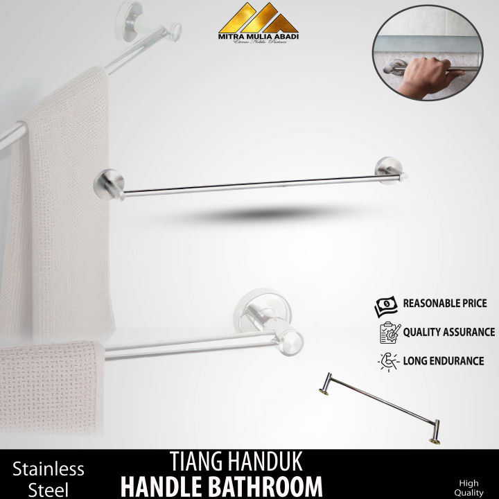 HANDLE BATHROOM TIANG HANDUK SINGLE / PEGANGAN KAMAR MANDI | Lazada ...
