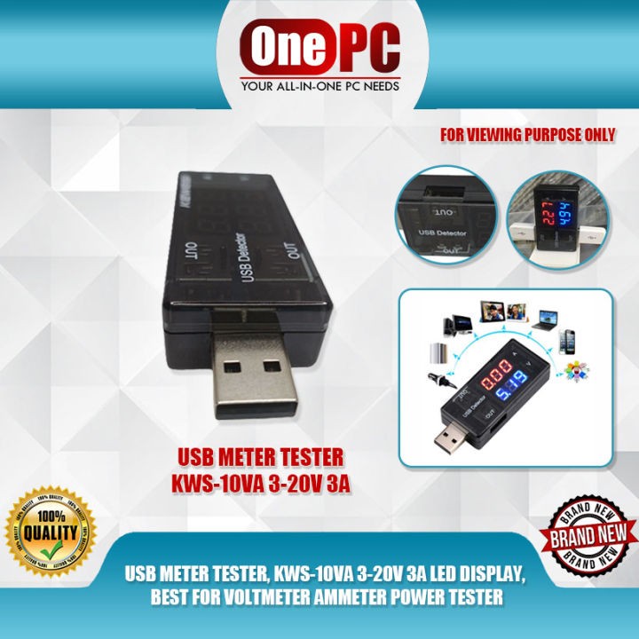 ONE PC USB METER TESTER, KWS-10VA 3-20V 3A LED DISPLAY, BEST FOR ...