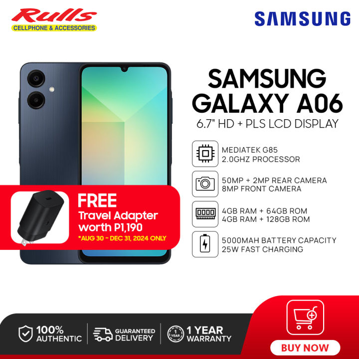 Samsung Galaxy A06 Smartphone | 4GB+64GB / 4GB+128GB | MediaTek G85 ...