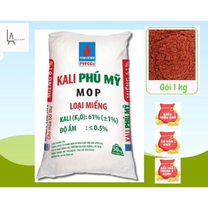(Gói 1kg )Phân Bón Kali Phú Mỹ Giúp Thân Cây Vững Chắc, Tránh Đổ Gãy, Sinh Trưởng Tốt | VTNN Lan ...