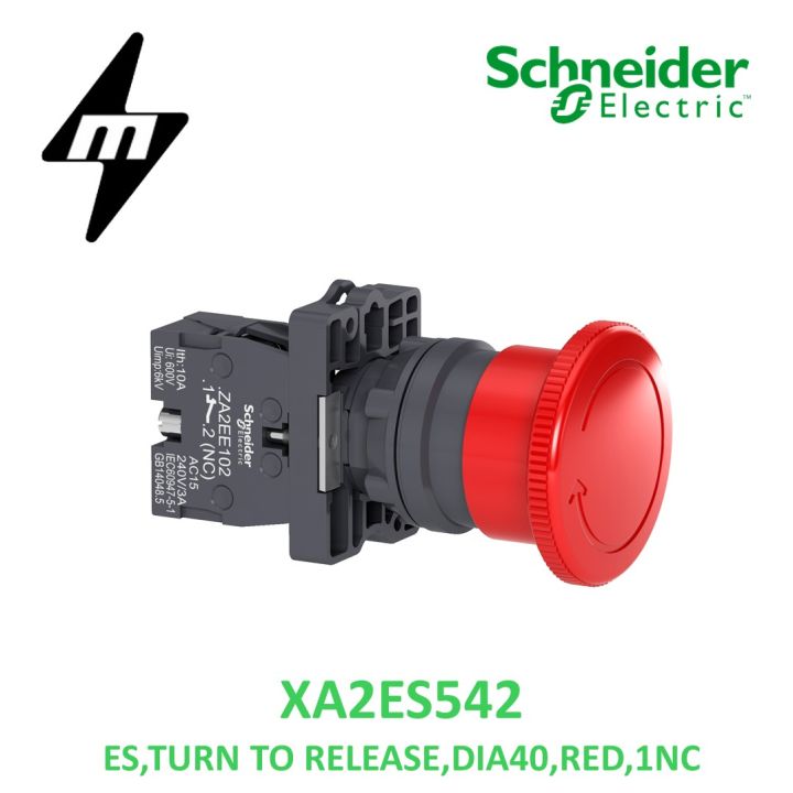 Schneider Electric XA2ES542 Emergency Stop Switch, Easy Harmony plastic ...