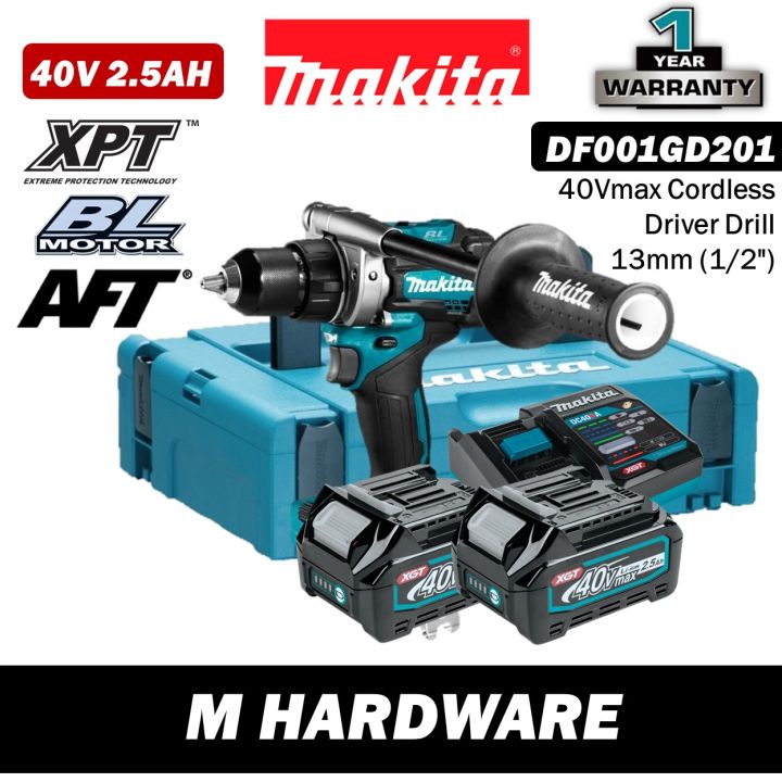 MAKITA DF001GD201 / DF001GZ 40Vmax Cordless Driver Drill 13MM (1/2") | Lazada