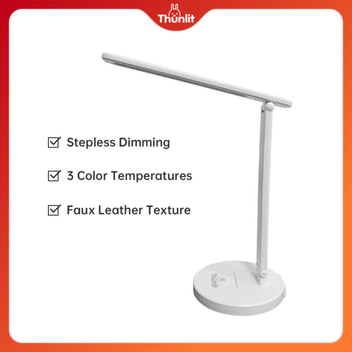 Thunlit Student Study Lamp 7W Dimmable Touch Eye Caring LED Desk Lamp ...