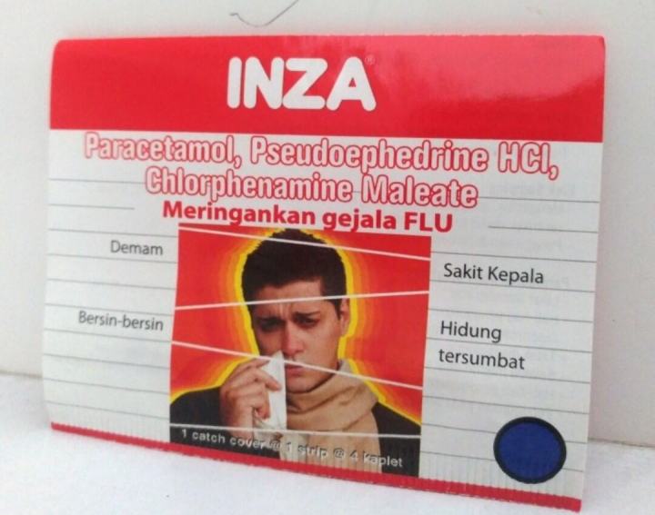 Inza strip isi 4 tablet obat demam flu dewasa | Lazada Indonesia