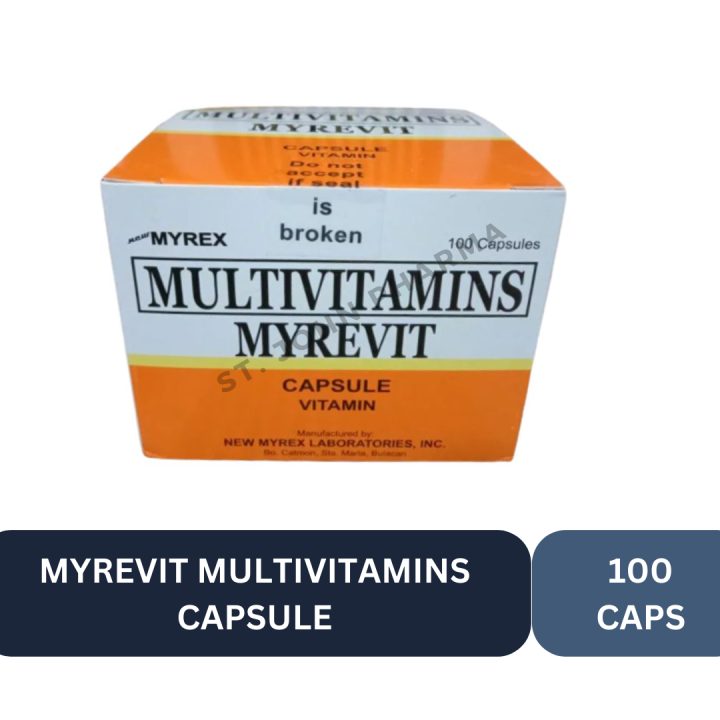 Myrevit Multivitamins Capsule l 1 Box 100 Caps l Exp Date: February ...