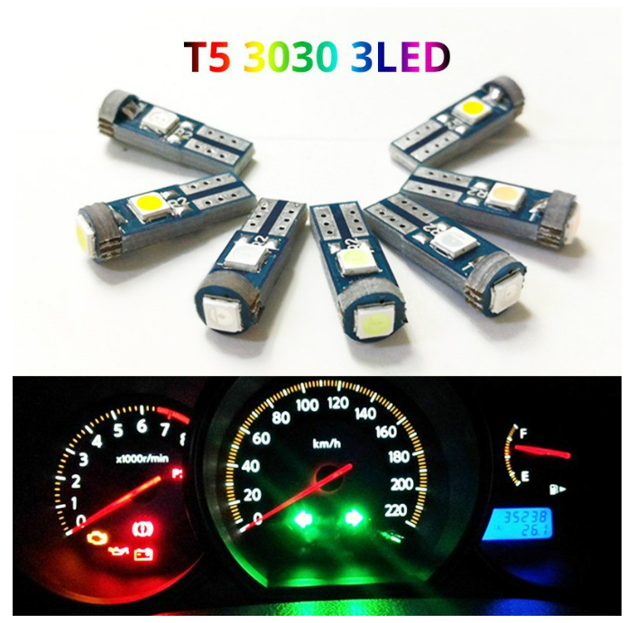 1PCS Meter Light Bulb T5/W3W Super Bright Car Interior Lamp Instrument ... 1PCS Meter Light Bulb T5/W3W Super Bright Car Interior Lamp Instrument ...