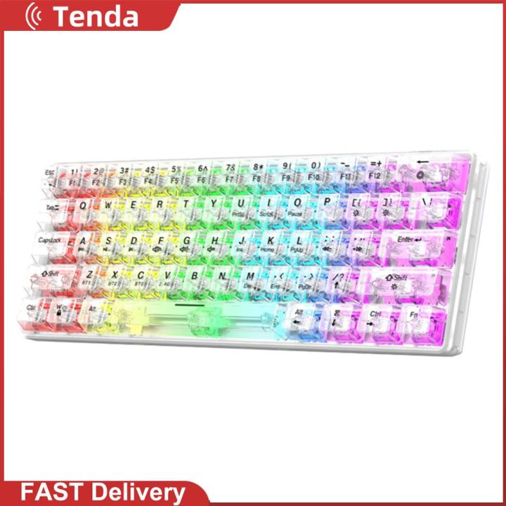 61 Keys Clicky Keyboard Bluetooth-Compatible Mechanical Gamer Keyboard ...