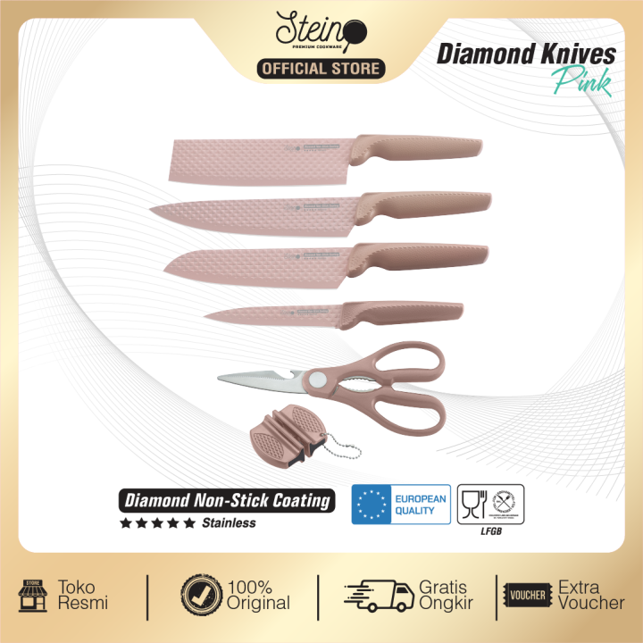 STEINCOOKWARE Diamond Knives Set ( 6 in 1 Set) | Lazada Indonesia
