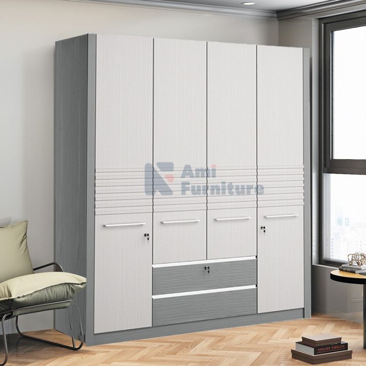 Lemari Pakaian 4 Pintu minimalis murah seri LP 389 SW Merk Siantano ...
