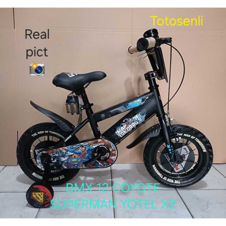 sepeda anak laki laki bmx 12 inch coyote yotel x2 superman sepeda model ...