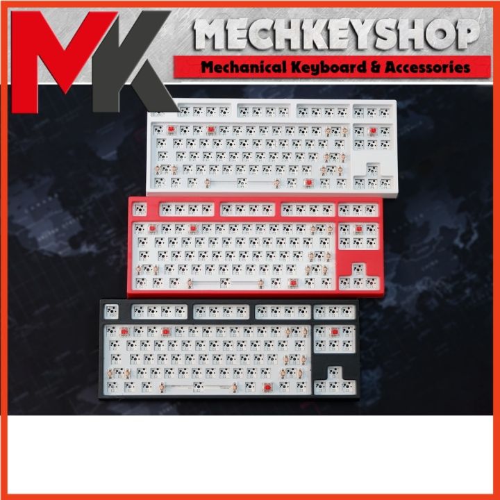 Bộ kit bàn phím cơ Keycool KC87 3 chế độ kết nối mạch hotswap xuôi RGB ...