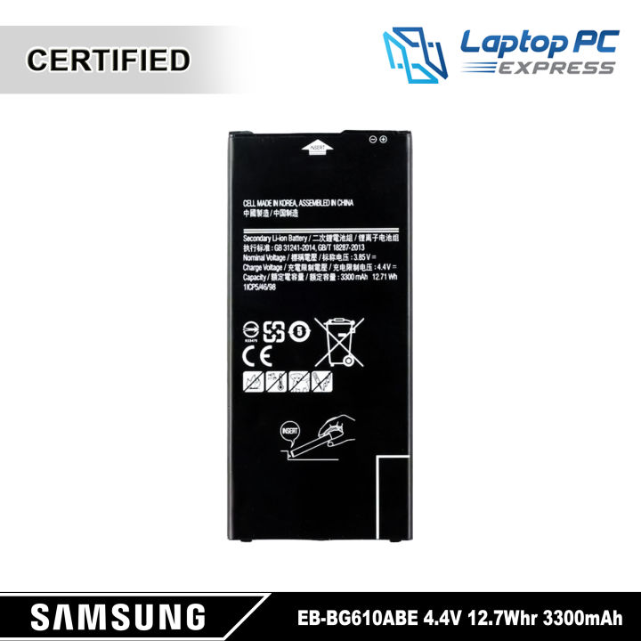 Samsung Galaxy J4 Plus Replacement Battery EB-BG610ABE 3300mAh 4.4V 12 ...
