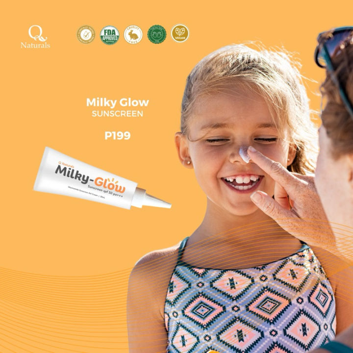 QNATURALS MILKY GLOW NIACINAMIDE SUNSCREEN SPF50 PA+++ 30ML | Lazada PH
