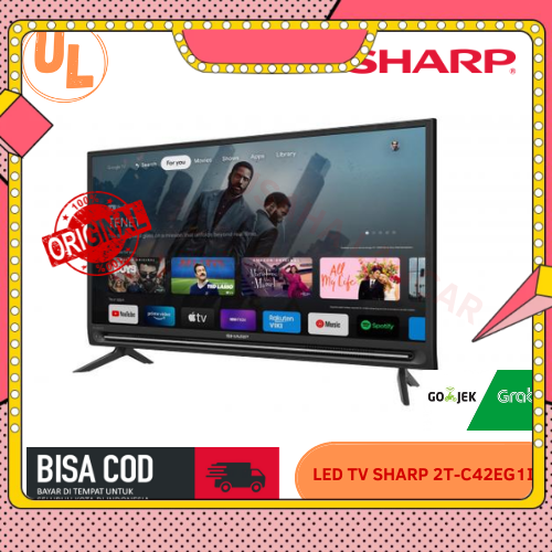 PROMO LED TV SHARP 2T-C42EG1I Full HD Google TV Android Smart Digital (42 Inch) - BERGARANSI ...