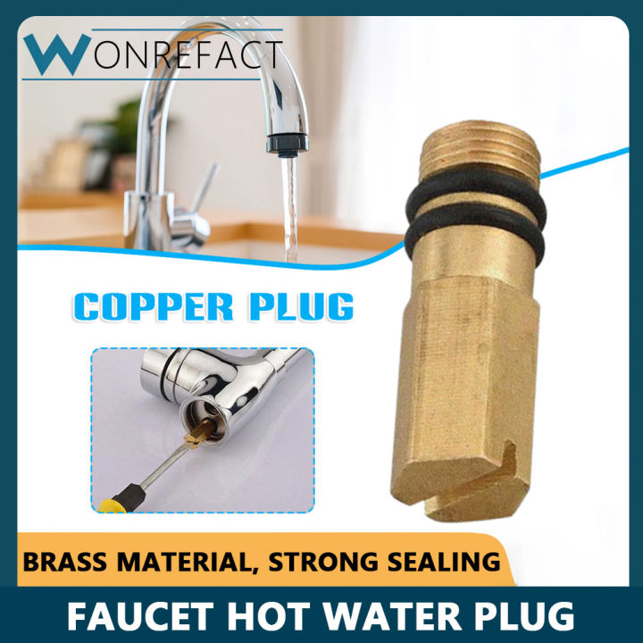 Brass Hot Water Plug Sub-Hose Head Plug Hot and Cold Water Faucet ...