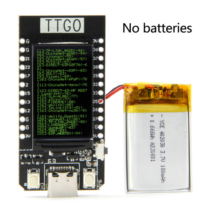 USB WIFI Replacement Electronic Fuse Holder Type-C 1.14 Inch TTGO T ...