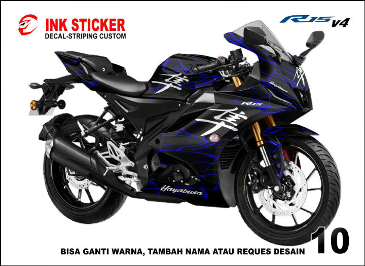 Sticker Decal R15 V4, Decal Yamaha R15 V4 Desain 10 Fullbody | Lazada ...