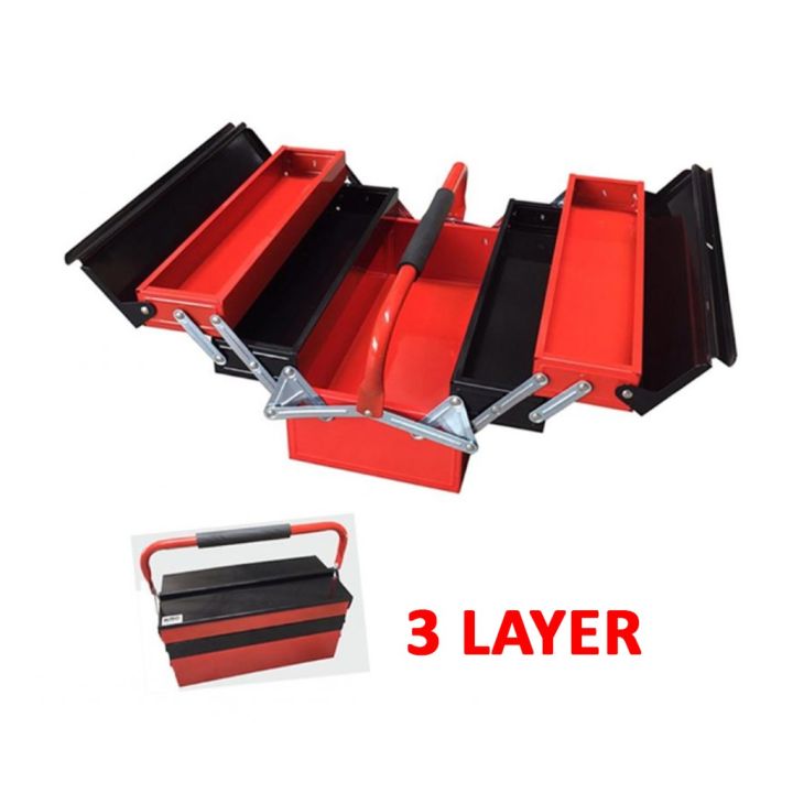 [READY STOCKS] 3 LAYER HITTO METAL TOOL BOX / TOOLS BOX | Lazada