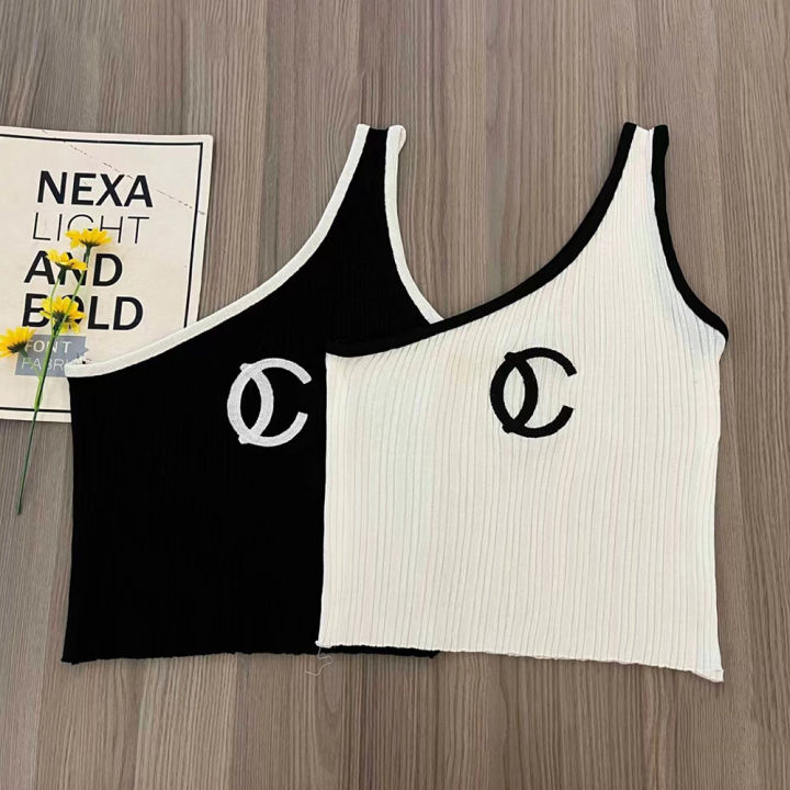 Gakki เสิ้อกล้ามไหมพรม สายเดี่ยว แขนกุด เสื้อไหมพรม 28619# | Lazada.co.th