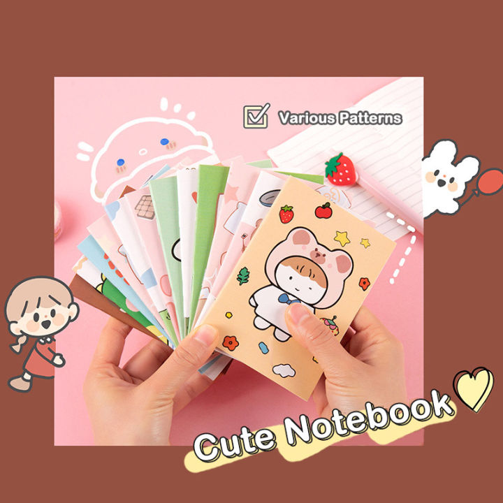 A7 notebook สมุดโน๊ตจิ๋ว สุ่มลาย สมุดจิ๋ว มีเส้น สมุดจดบันทึก สมุดพกพา ...