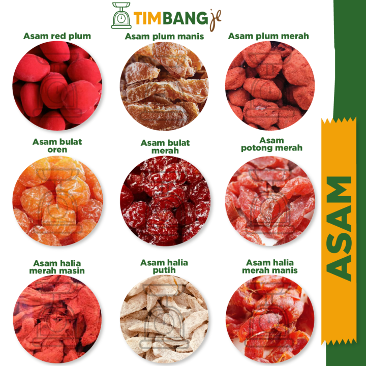 Asam Pelbagai Jenis Asam Plum Asam Masim Asam Kering Asam Jeruk | Asam ...