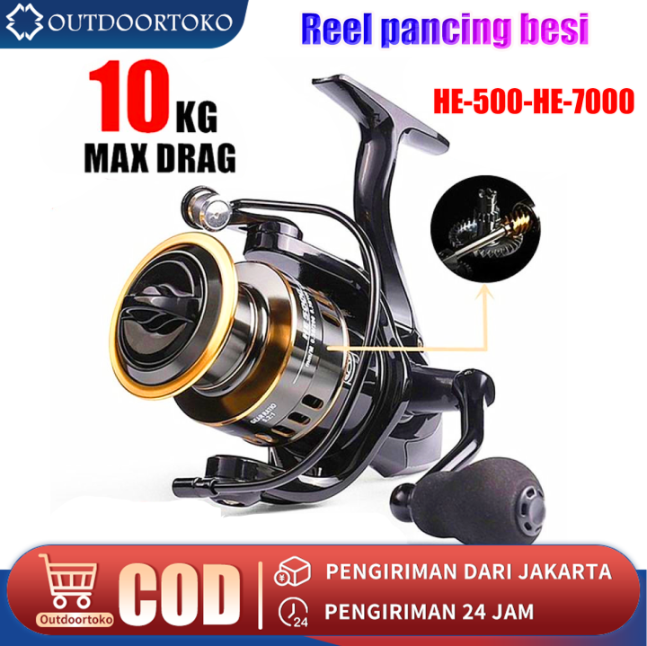 reel pancing besi reel HE 500-7000 Max Drag reel pancing murah spinning ...