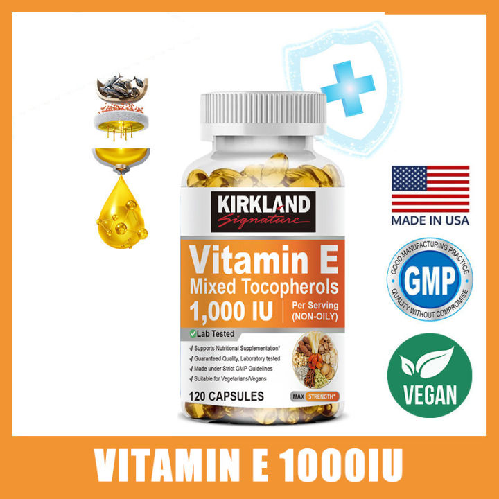 KIRKLAND Vitamin E1000 IU Capsules with Tocopherol Enhance Fertility ...