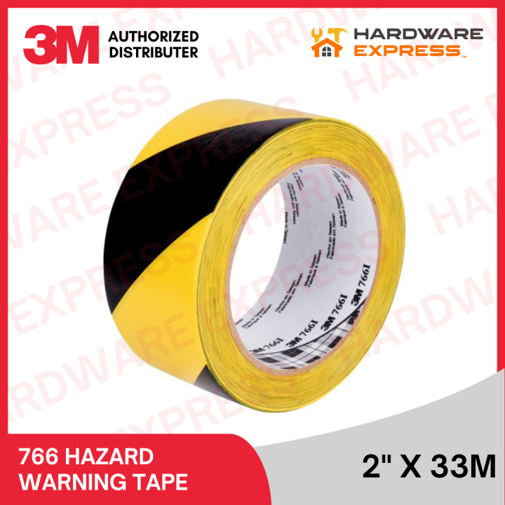 3M 766 Hazard Warning Tape Floor Marking Tape (Black and Yellow Stripes) | Lazada PH