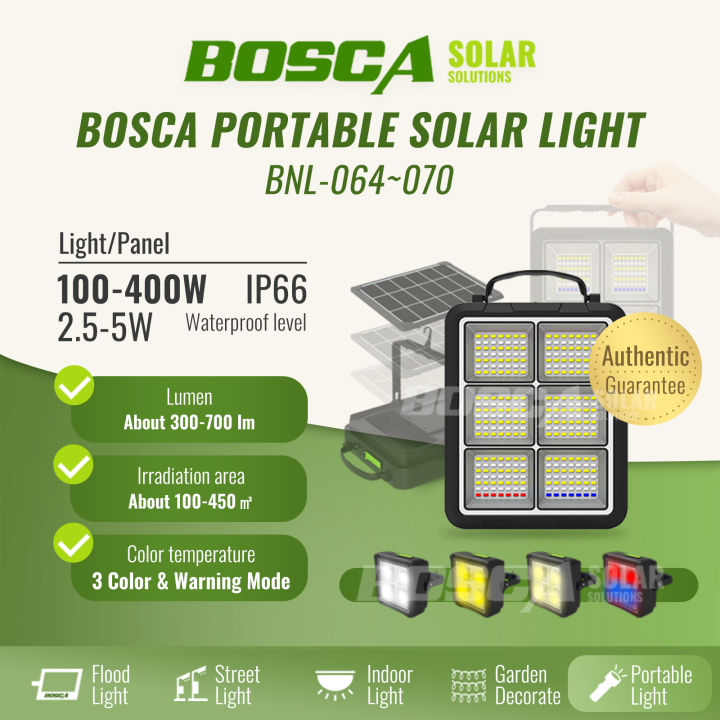BOSCA Solar Portable Flood Light 100-400W BNL-064-070 3 Color dimming ...