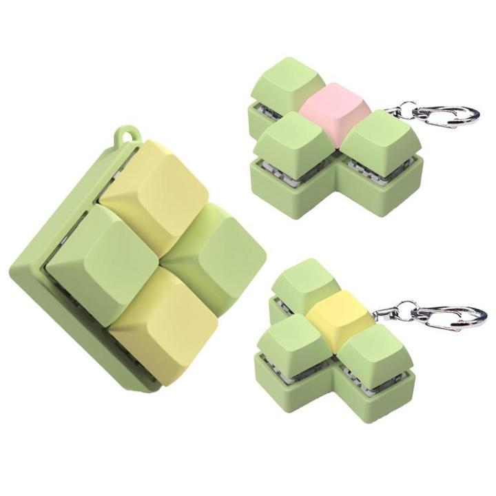 4 Key Shaft Tester Toy Keyboard Fidget Toy Glowing Mechanical Keyboard ...