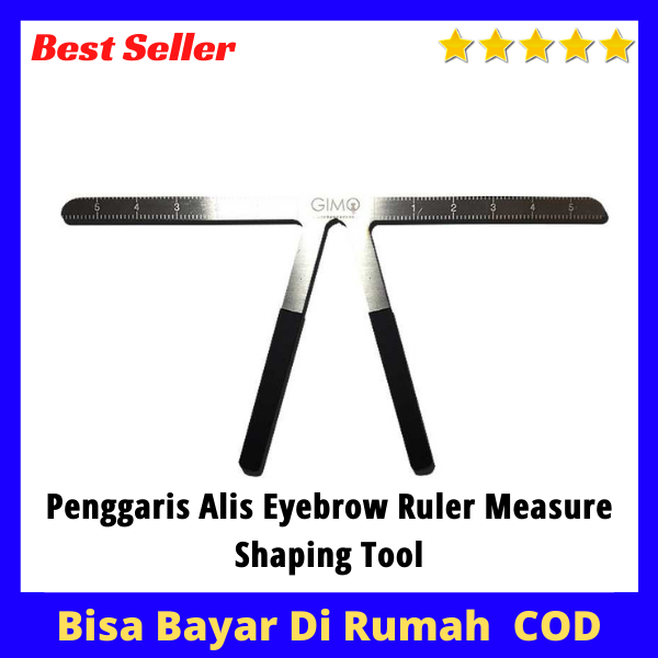GIMO Penggaris Alis Eyebrow Ruler Measure Shaping Tool / Penggaris Alis ...