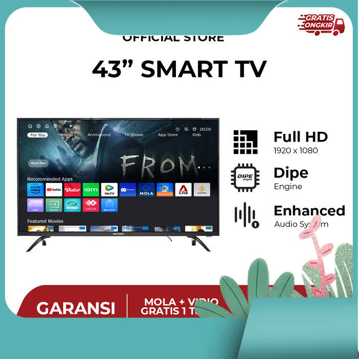 POLYTRON Smart TV 43 inch FHD - PLD 43CV8869 | Lazada Indonesia