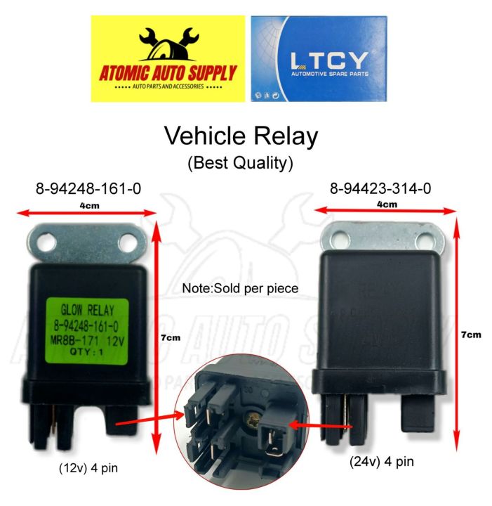 LTCY GLOW PLUG RELAY LT-13064- 12V/24V 4PIN (SOLD PER PIECE)- 100% HIGH ...