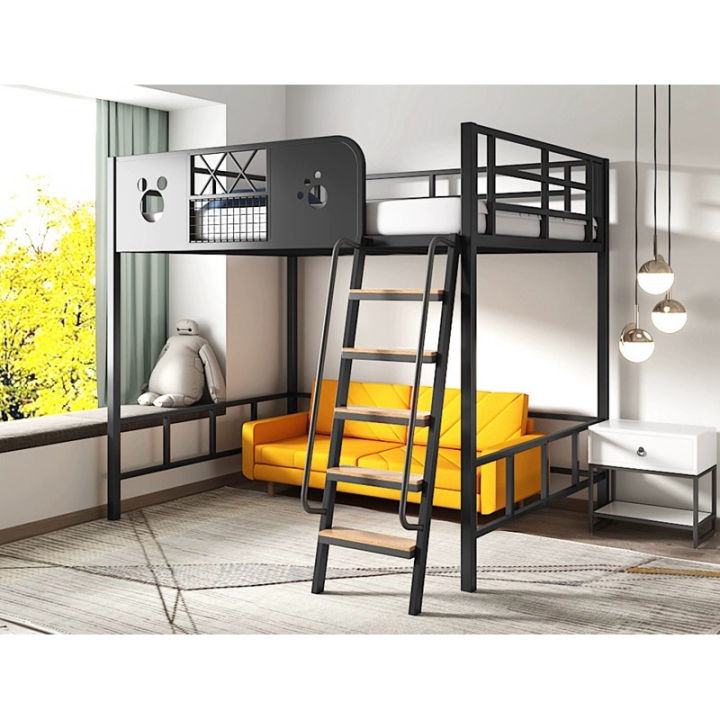 50CM Tall Rail Steel Loft Bed Metal Loft Bed Frame Queen King Bed ...
